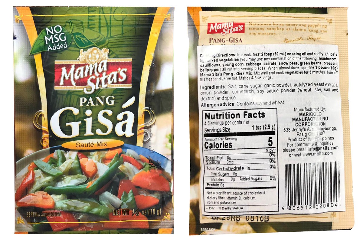 Mama Sita's Pang Gisa Saute Mix - 1.3 oz (10 g)