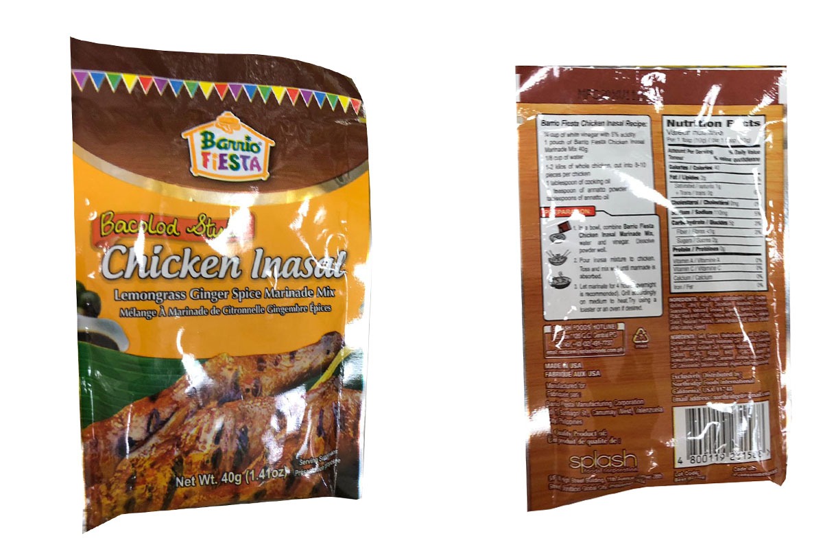Barrio Fiesta Chicken Inasal Lemongras Ginger Spice Marinade Mix - 1.41 ...